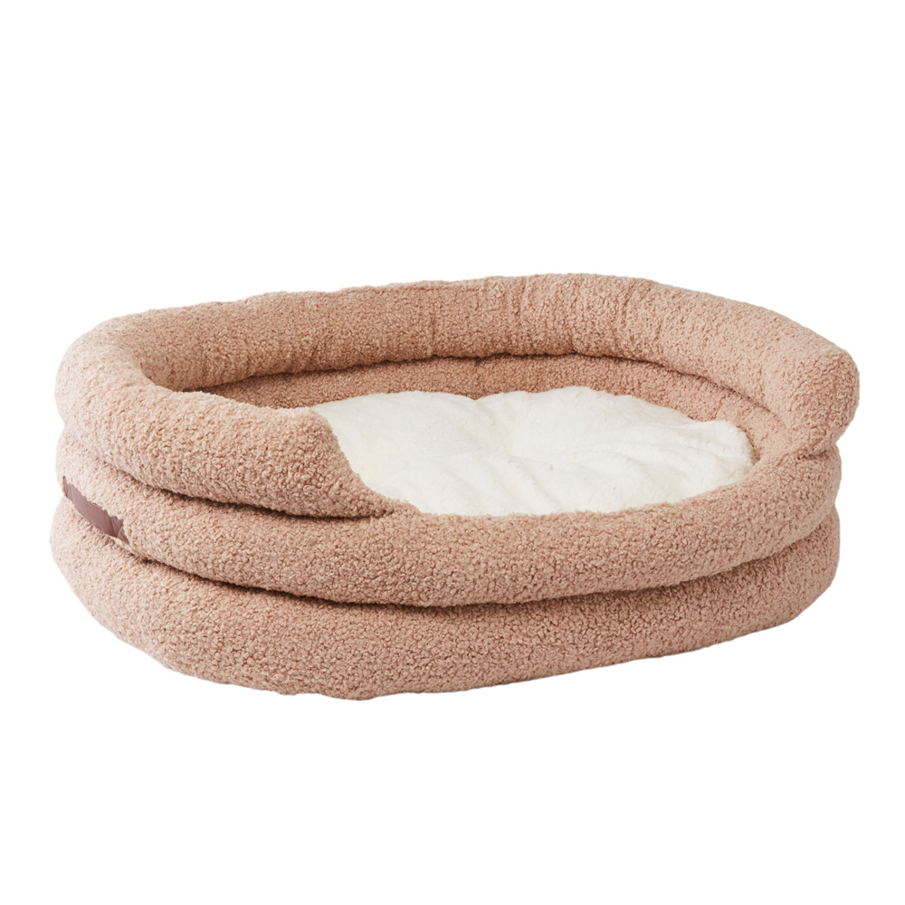 Ziggy Beige Sherpa Pet Bed | Adairs