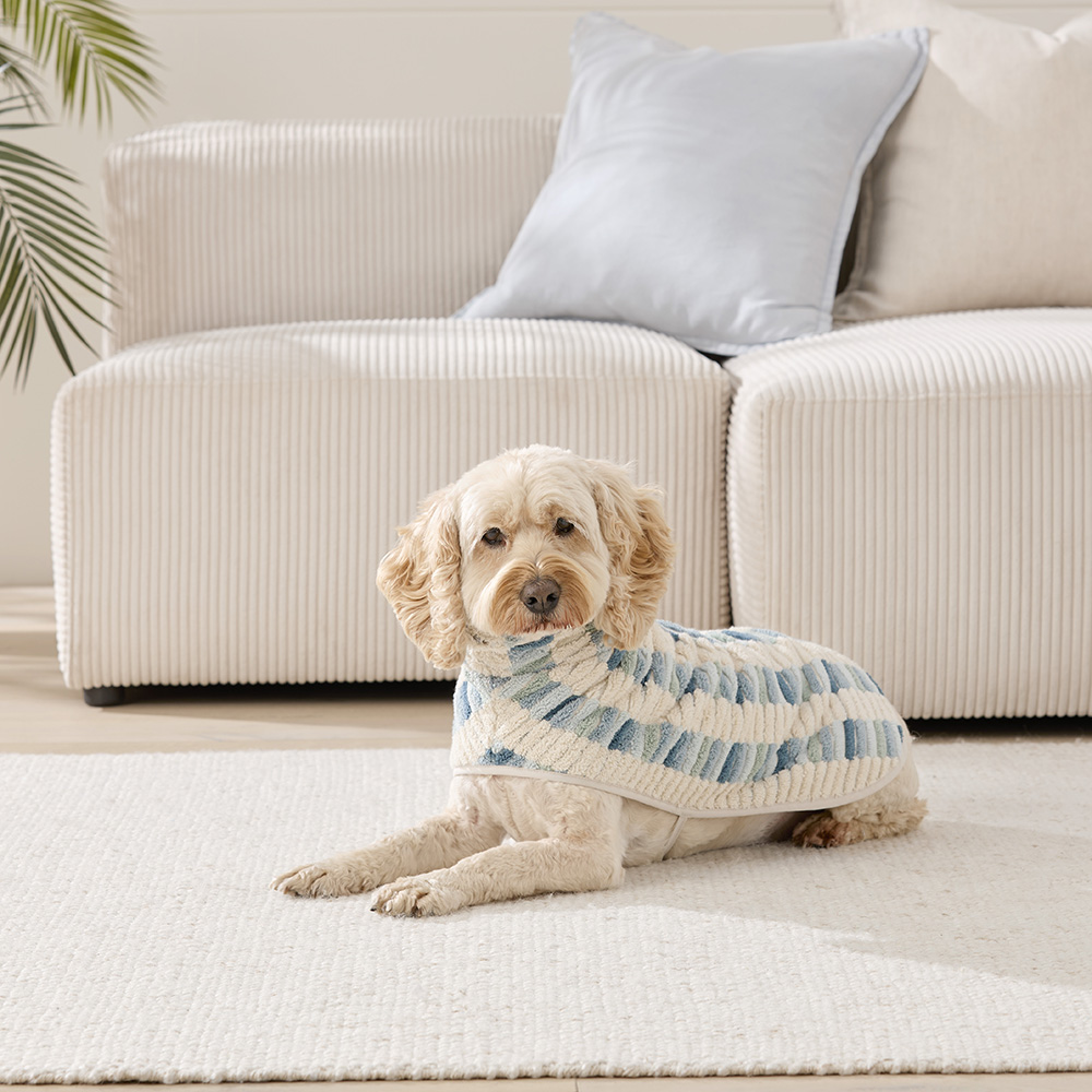 European Willow Sea Blue Multi Turkish Cotton Drying Jacket | Adairs