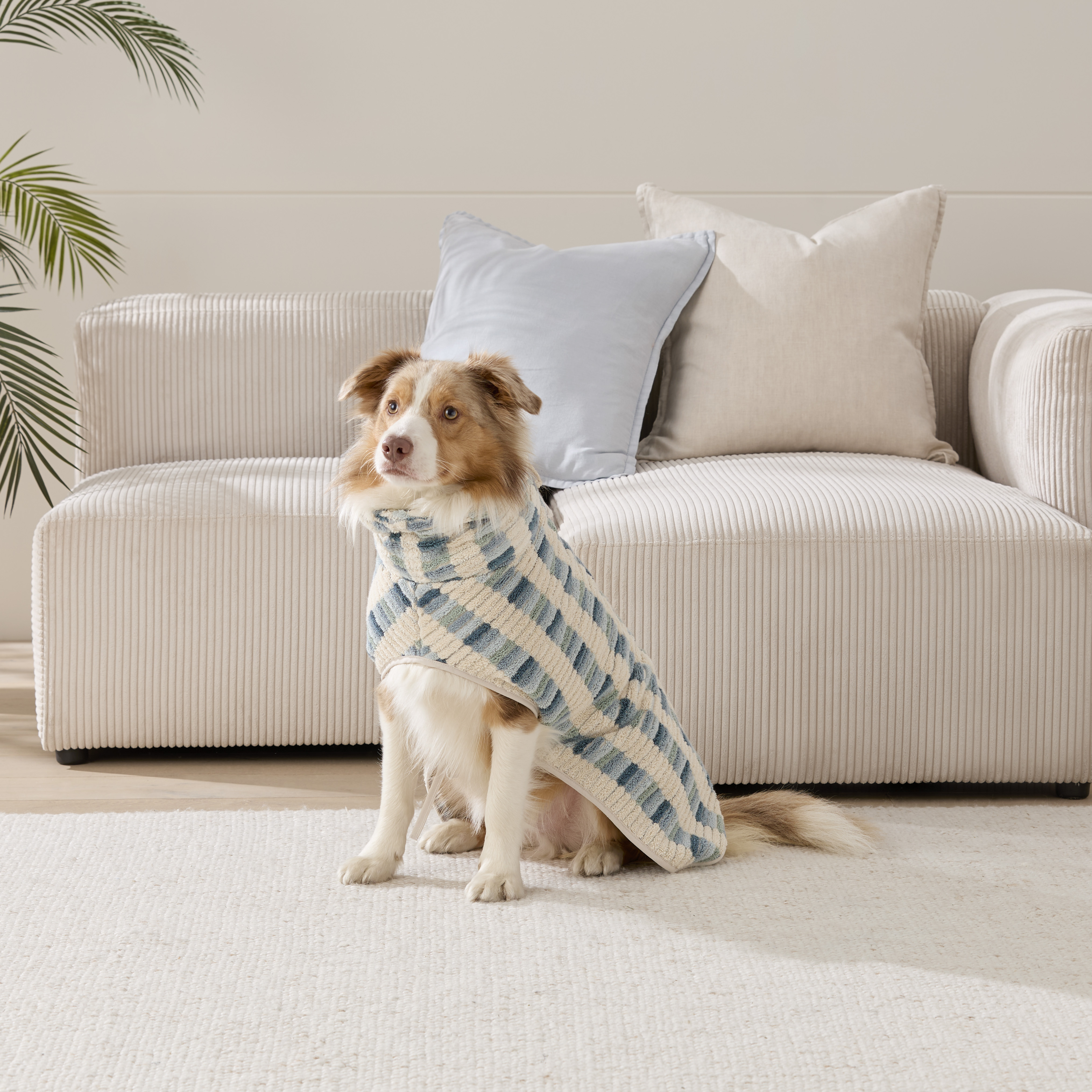 European Willow Sea Blue Multi Turkish Cotton Drying Jacket | Adairs