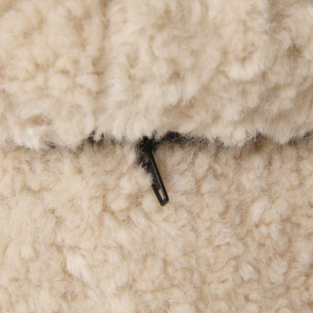 Milo Natural Sherpa Cat Bed | Adairs