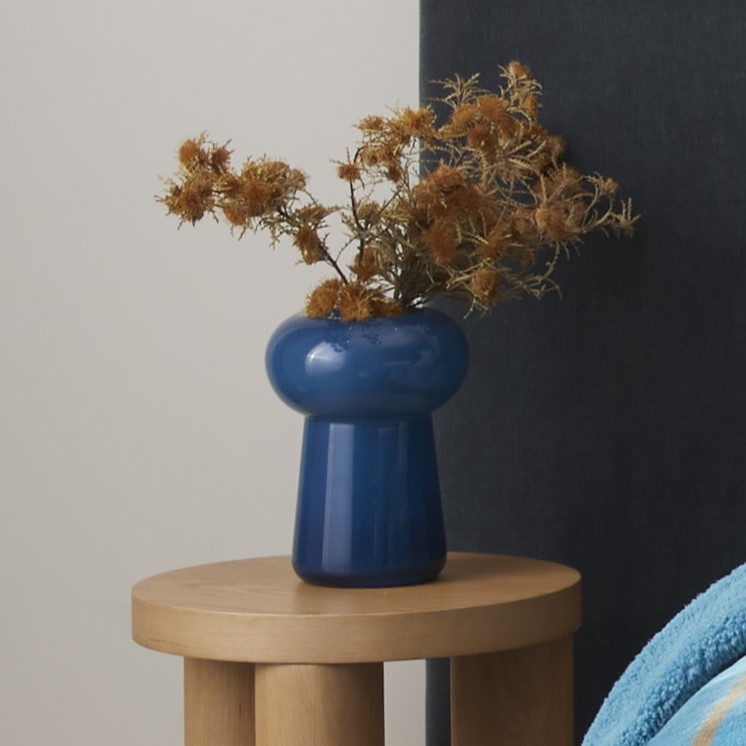 Tuba Deep Blue Vase | Adairs