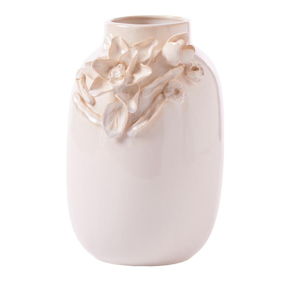 Camille White Rounded Vase | Adairs