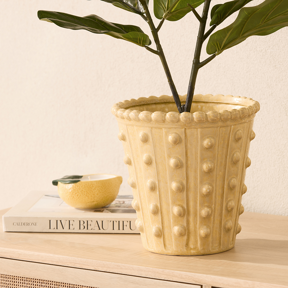 Alba Yellow Pot | Adairs
