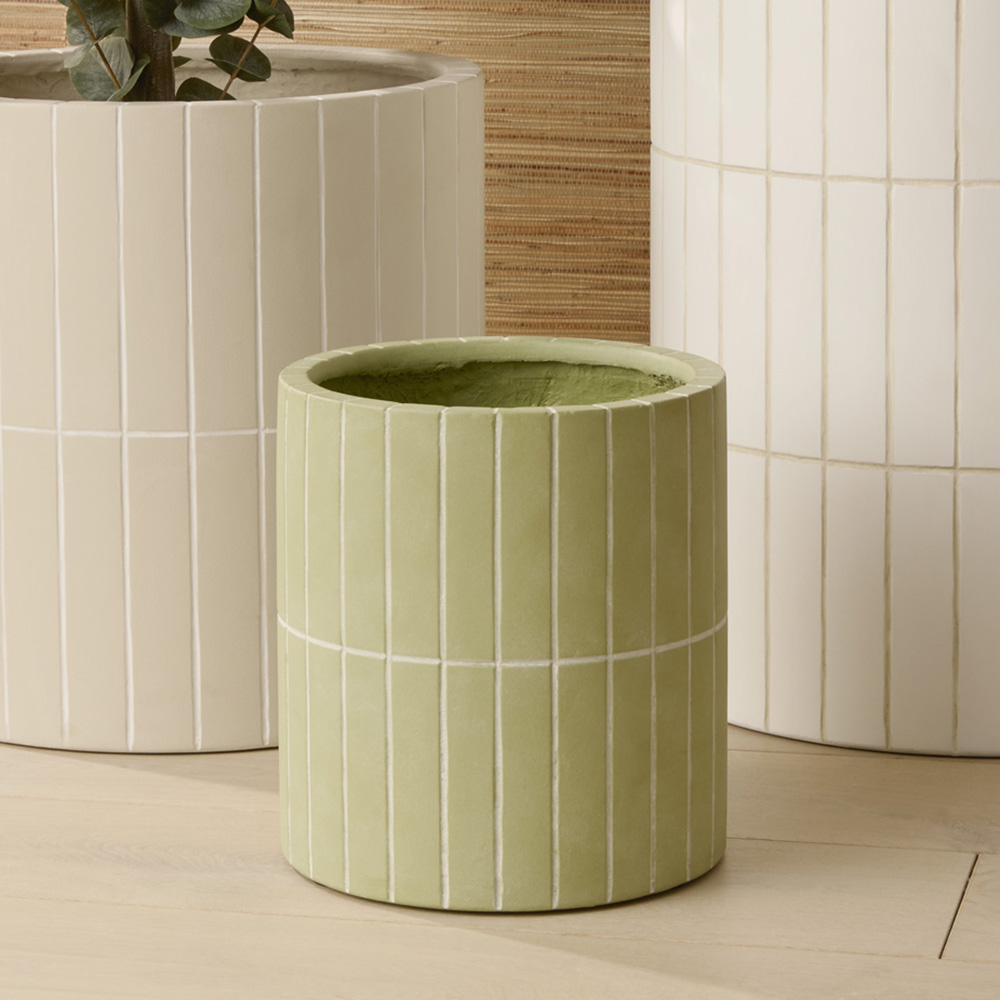 Hugo Soft Green Linear Pot | Adairs