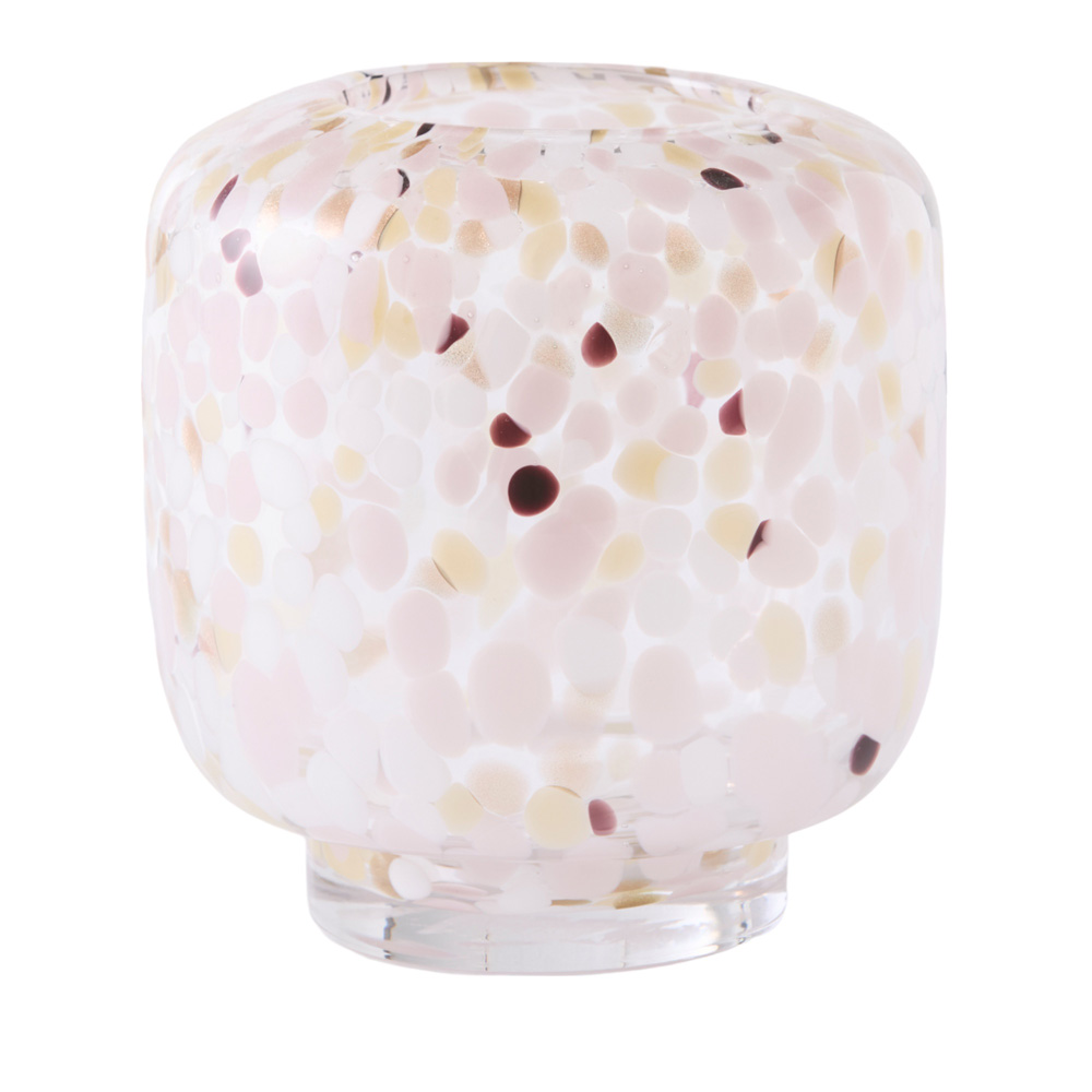 Colour White & Pink Dot Vase | Adairs