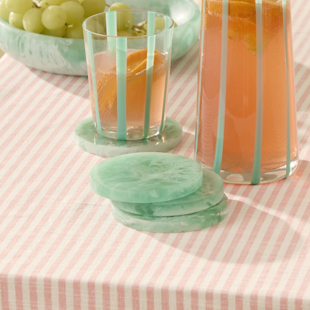 Calypso Matte Mint Resin Coasters Set of 4 | Adairs