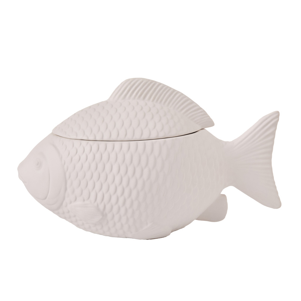 Ocean White Fish Container | Adairs