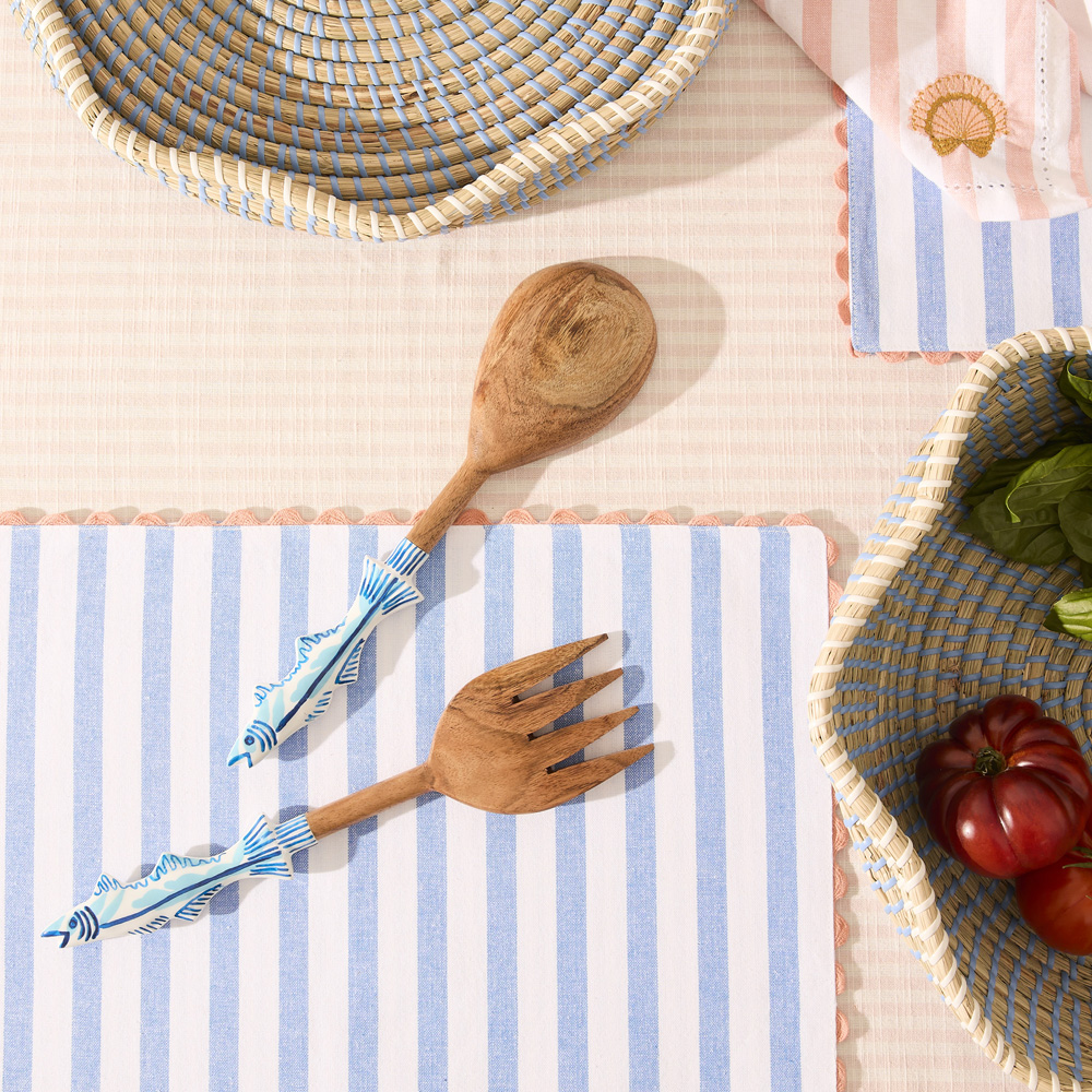 Sea Collection Blue Fish Servers | Adairs