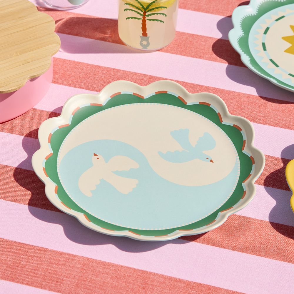 Soleil Sky Blue Plates Pack of 4 | Adairs