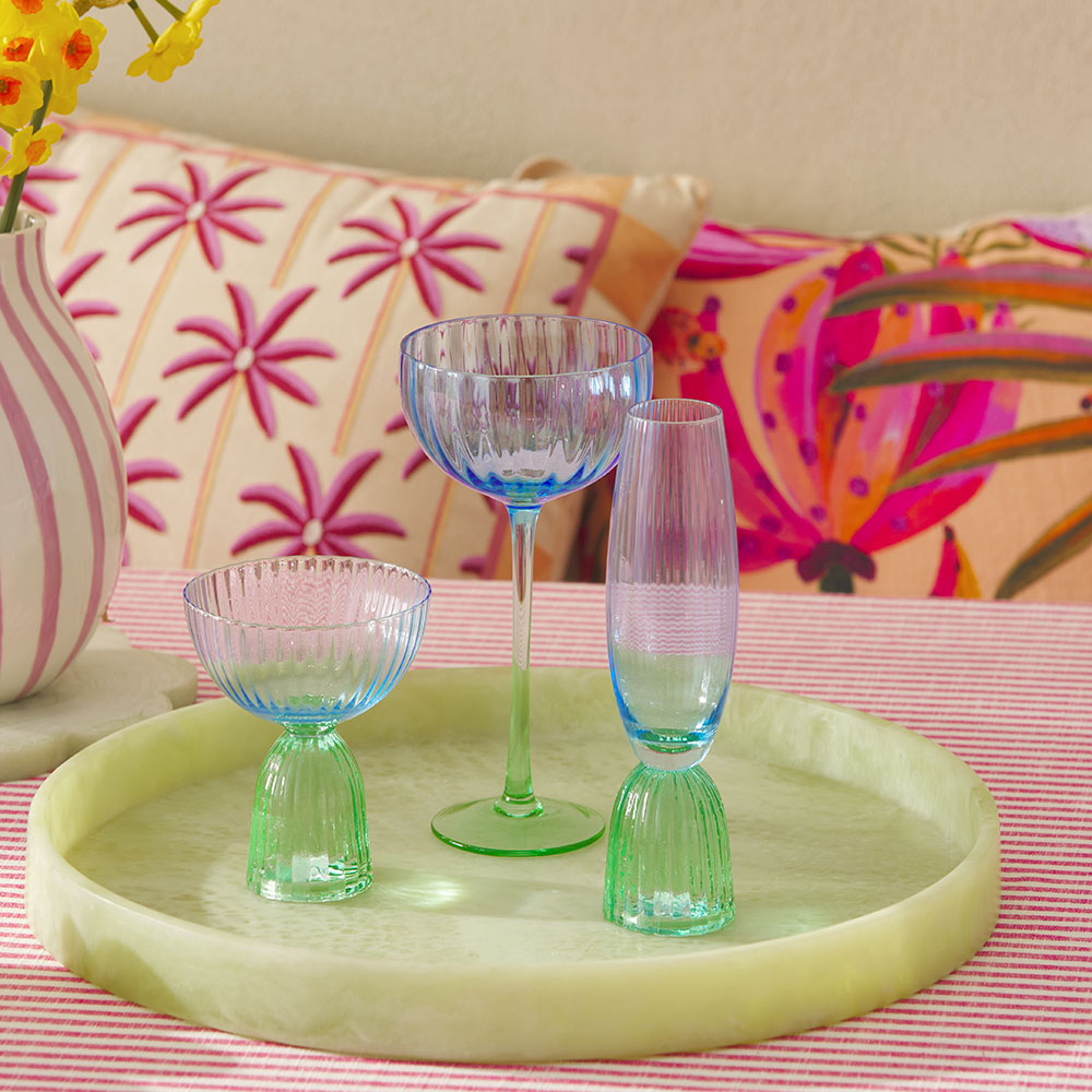 Calypso Matte Green Resin Tray | Adairs