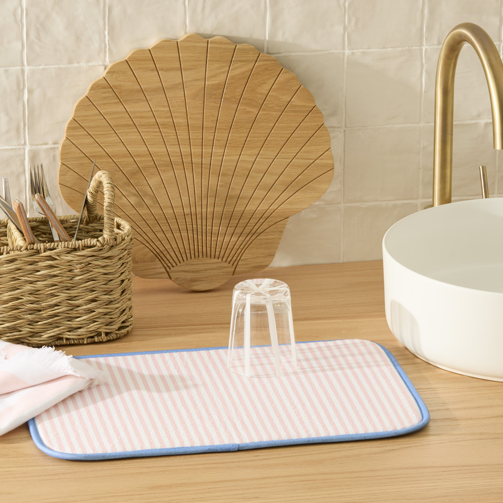 Harper Seashell Reversible Drying Mat | Adairs