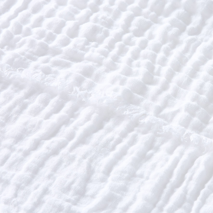 Suri White Linen Throw | Adairs