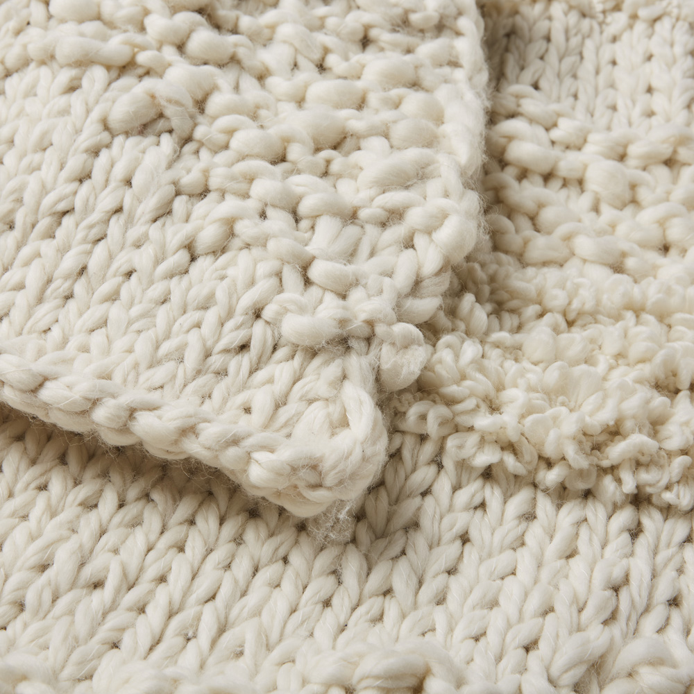 Kyoto Natural Knit Throw | Adairs