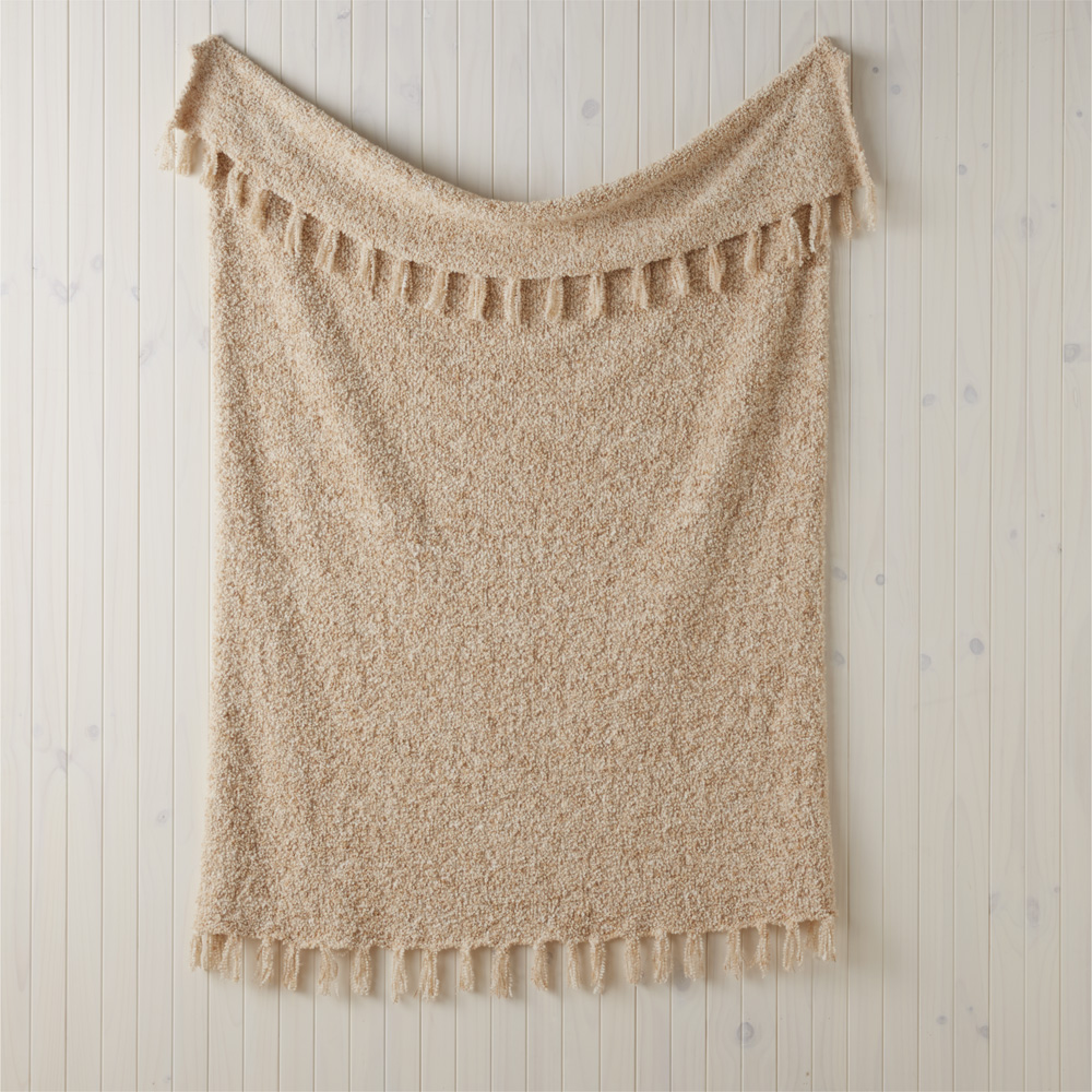 Bergen Natural Boucle Throw | Adairs