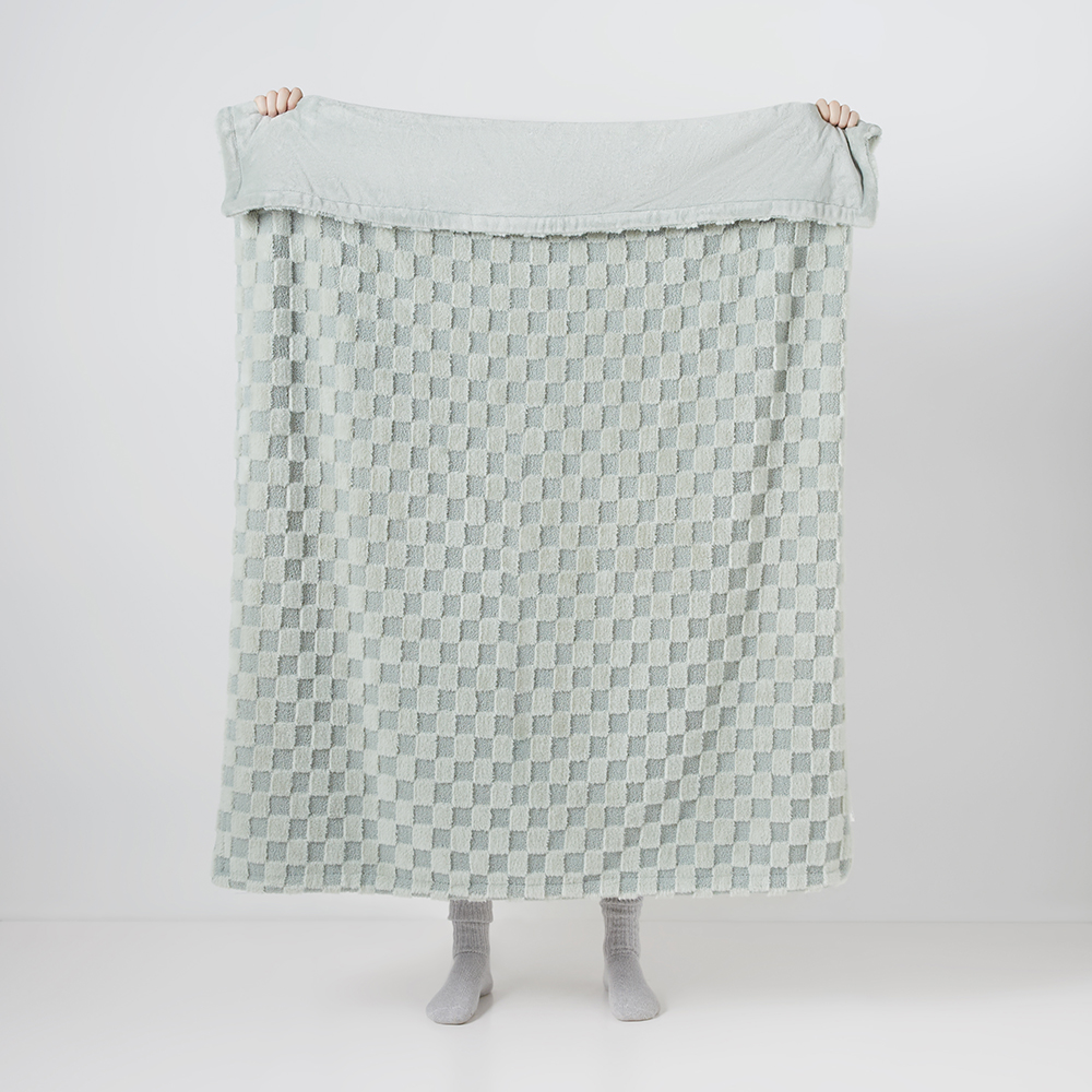 Estonia Green Check Throw | Adairs