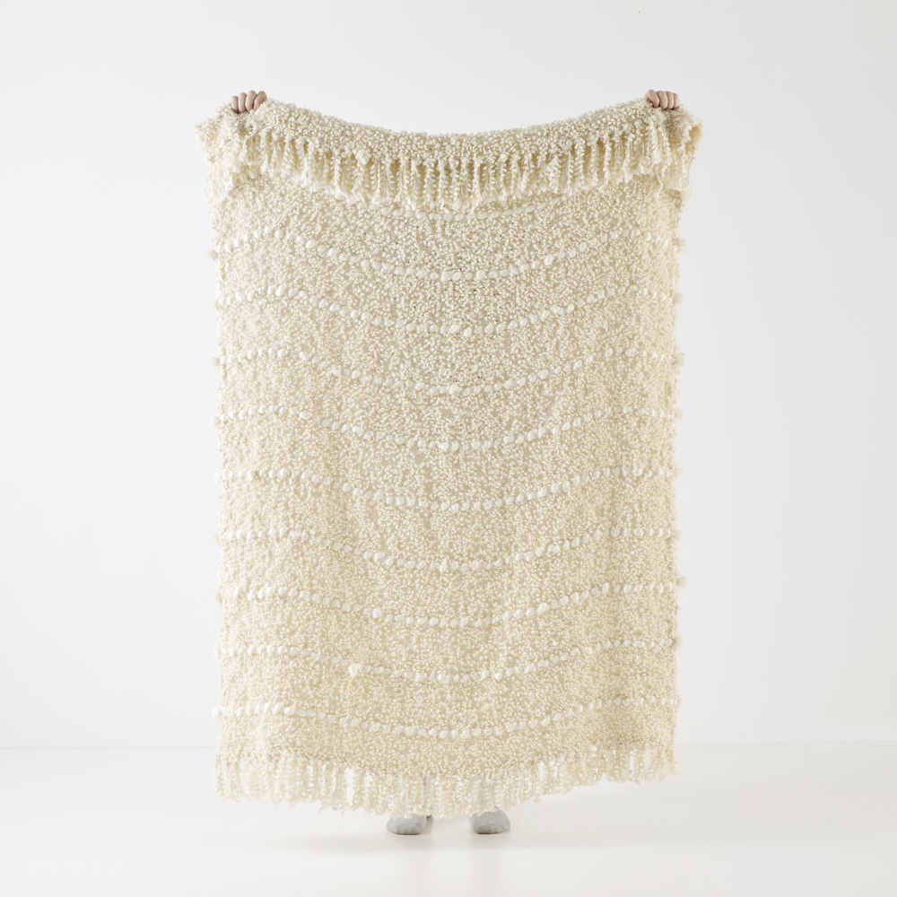 Marlie Natural Boucle Throw | Adairs