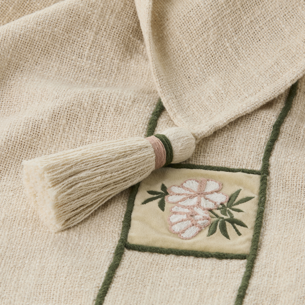 Jesse Floral Pebble & Pink Sand Throw | Adairs