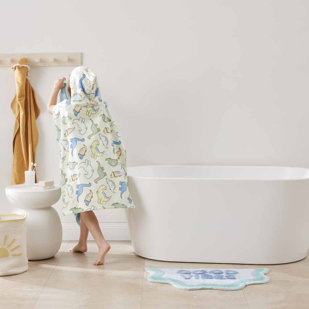 Adairs Kids - Dino Roar Kids Swim Hooded Towel & Bag | Adairs