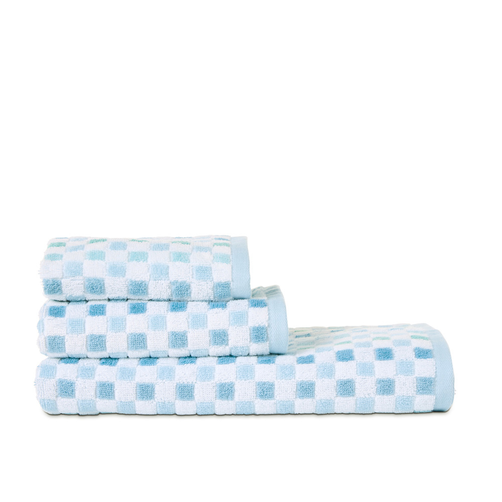 Adairs Kids - Blue & Green Mini Check Towel Range | Adairs