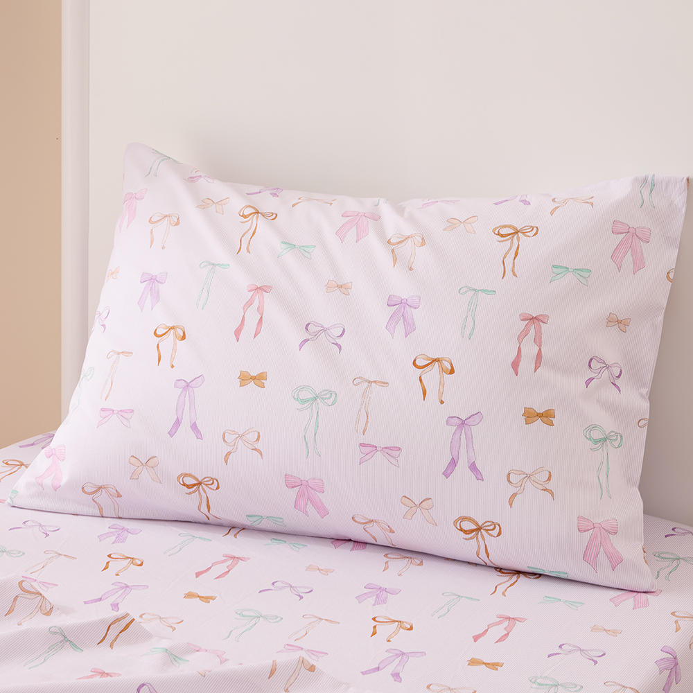 Adairs Kids - Pretty Bows Multi Stripe Sheet Set | Adairs