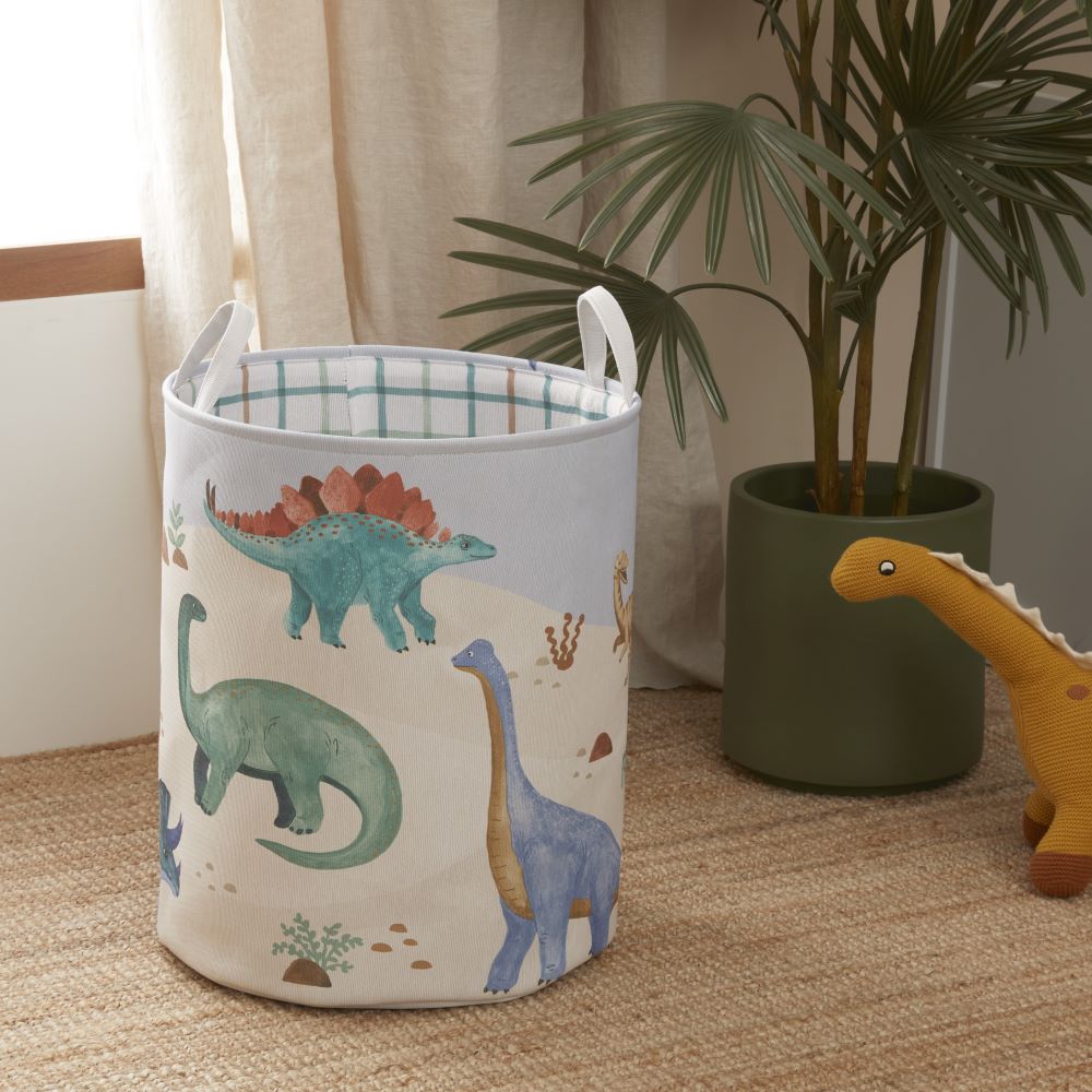 Adairs Kids - Dino Explore Printed Basket | Adairs