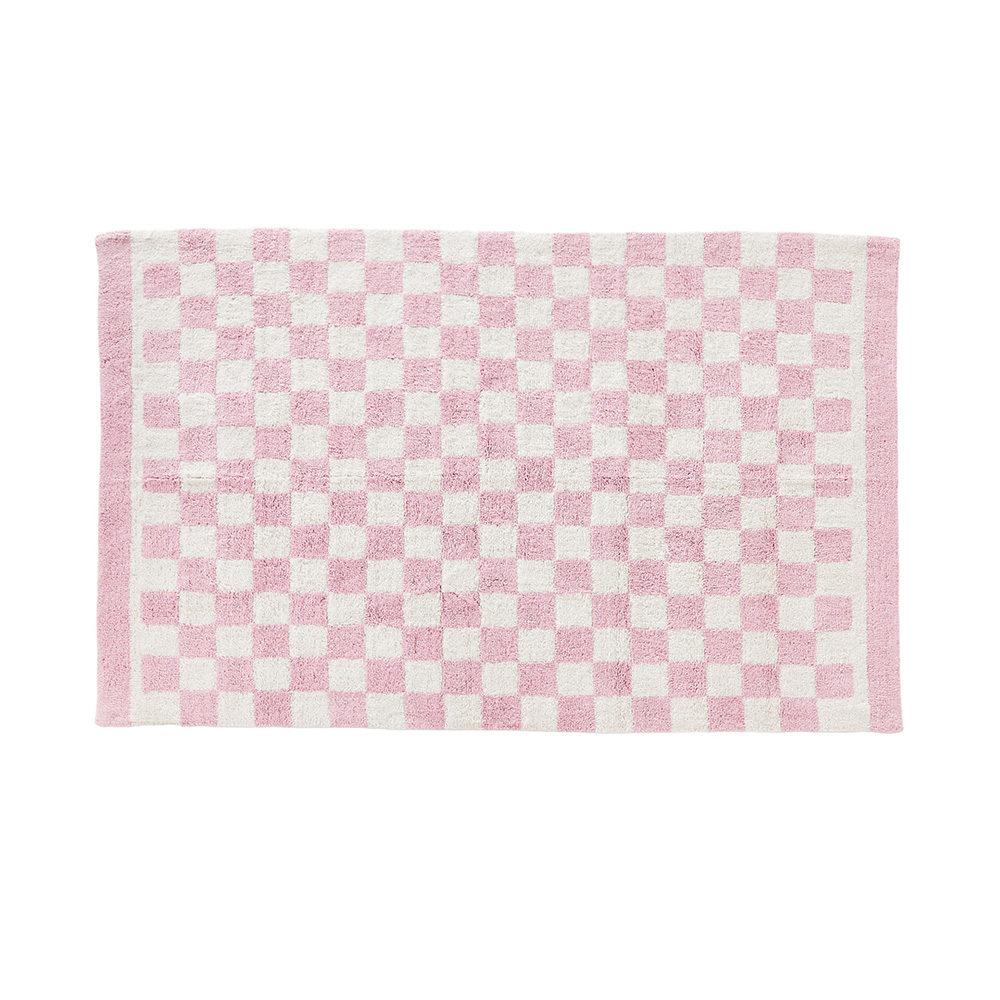 Adairs Kids - Pink Check Decorative Rug | Adairs