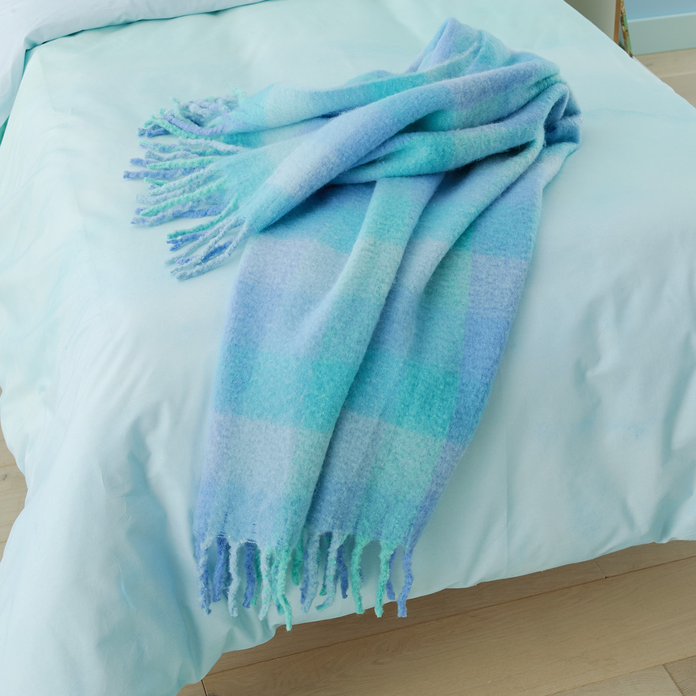 Adairs Kids - Fuzzy Sunset Check Throw | Adairs
