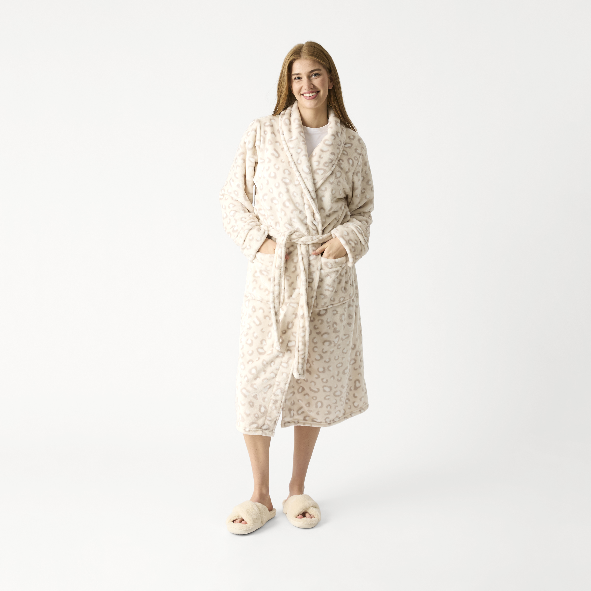 Printed Natural Leopard Ultra Soft Robe | Adairs