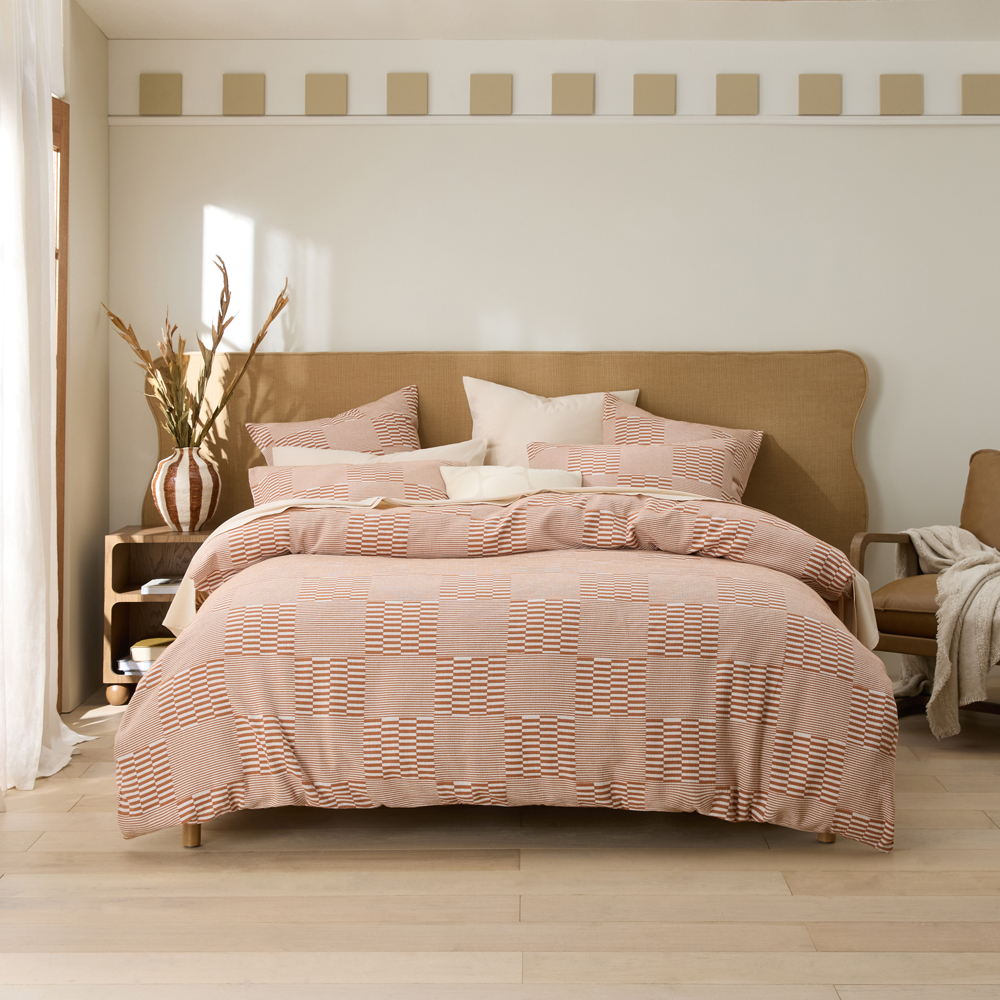 Jasper Rust Quilt Cover Set + Separates | Adairs