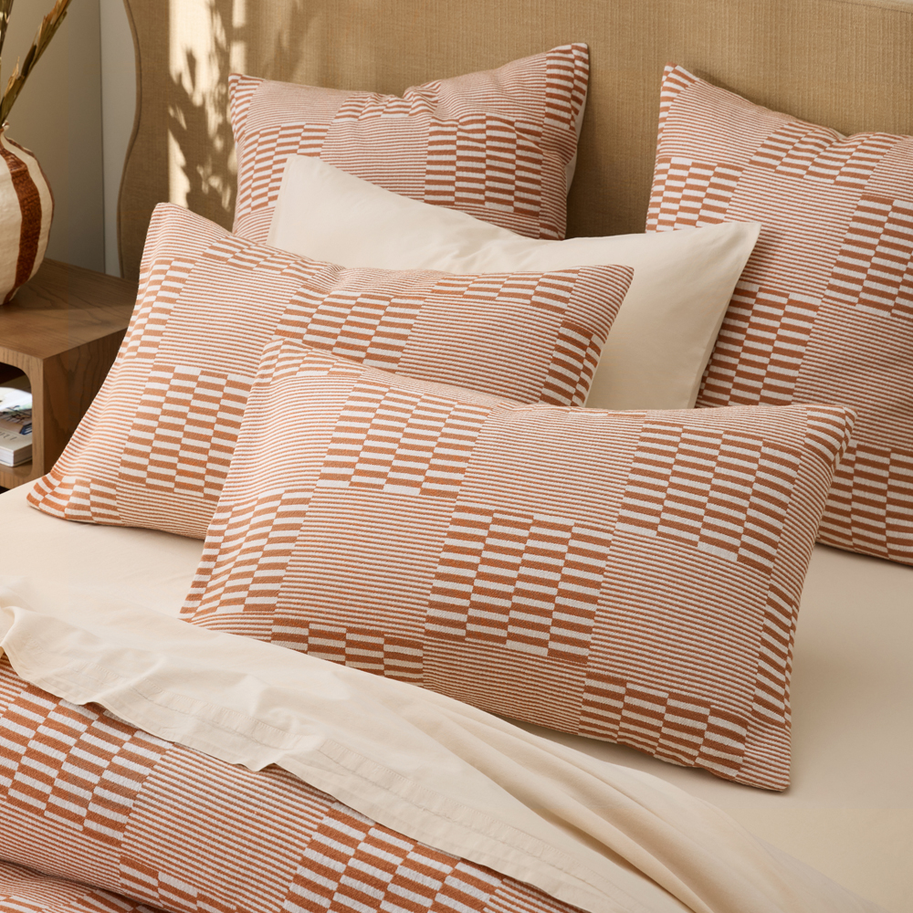 Jasper Rust Quilt Cover Set + Separates | Adairs