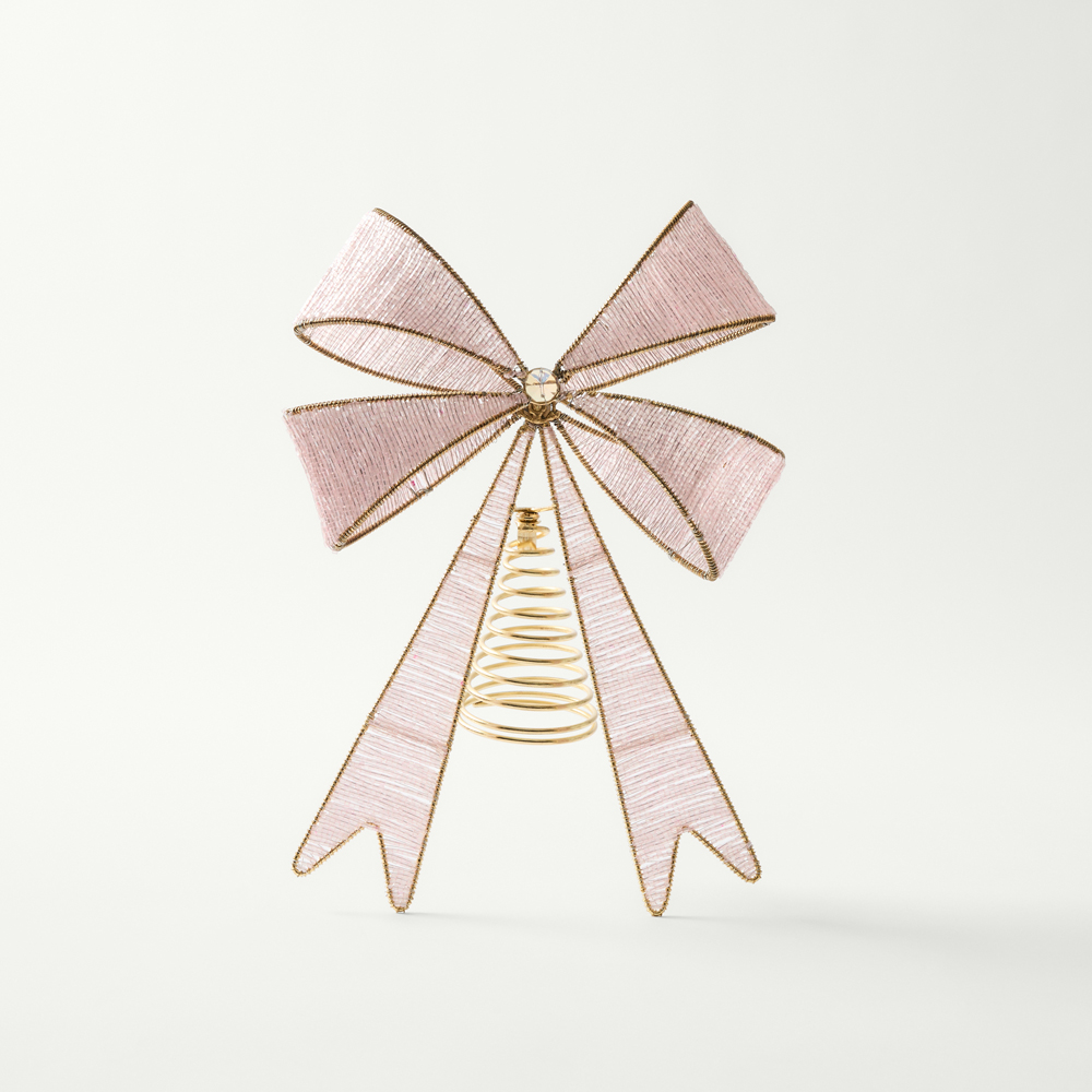 Pink Double Bow Tree Topper | Adairs