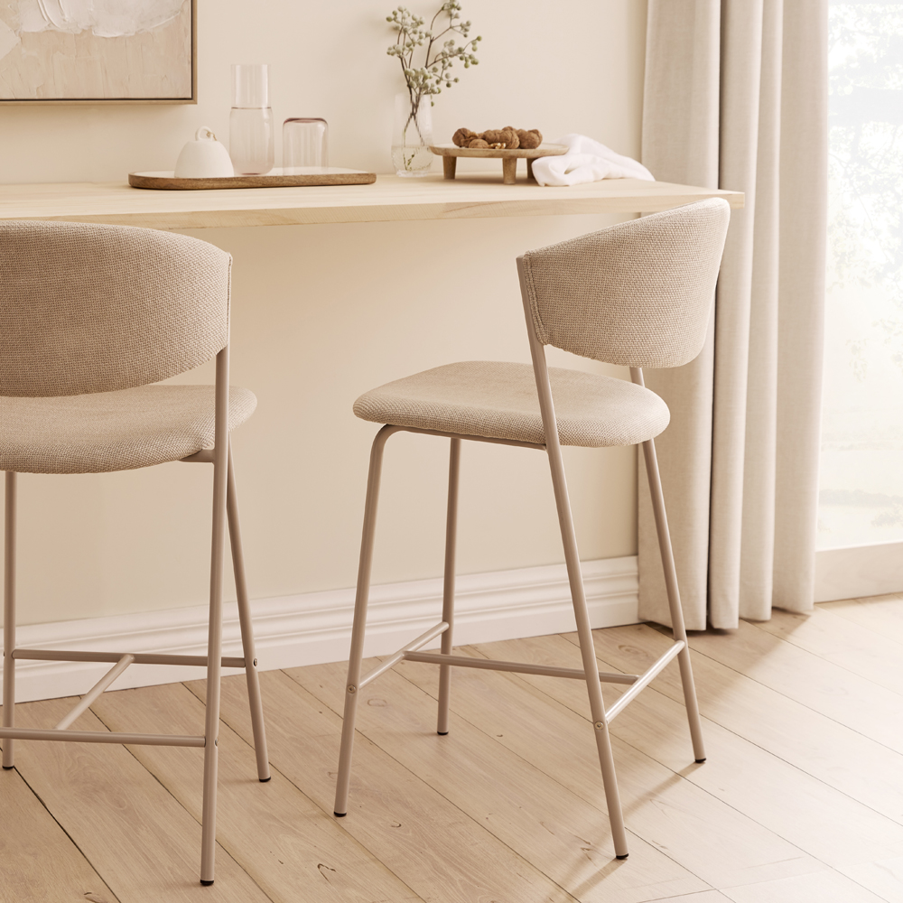 Malone Beige Counter Stool | Adairs