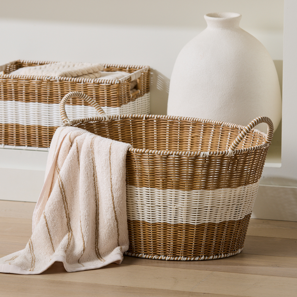 Eden Natural & White Wash Basket | Adairs