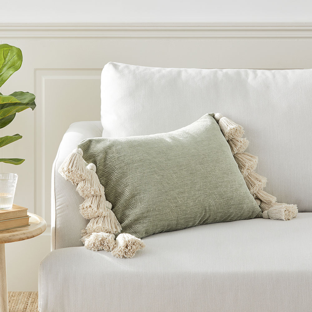Annabelle Sage Cushion | Adairs