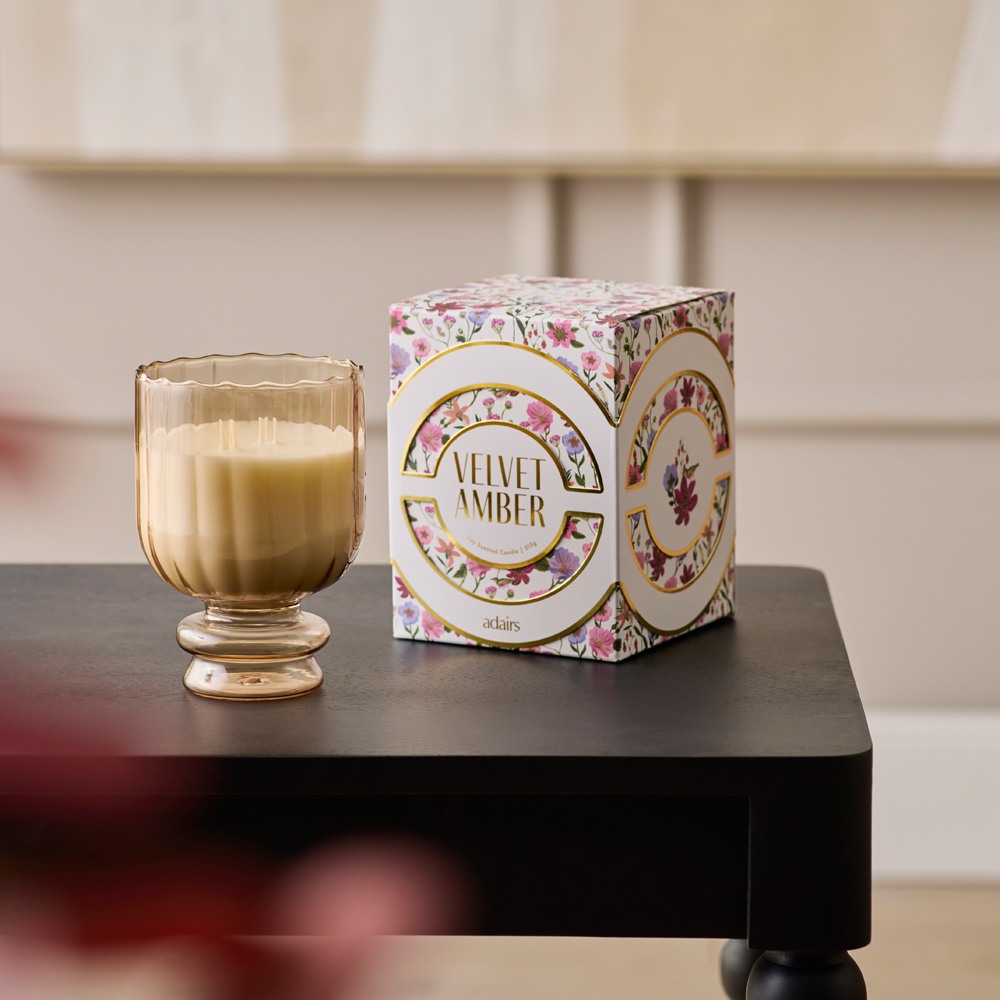Quinn Velvet & Amber Candle 315g | Adairs