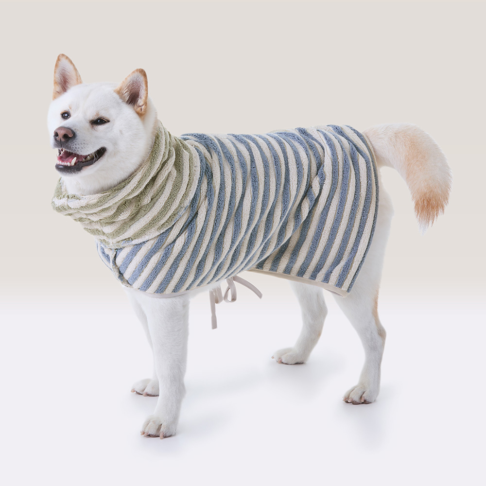 European Turkish Cotton Sophia Green Tea & French Blue Drying Jacket ...