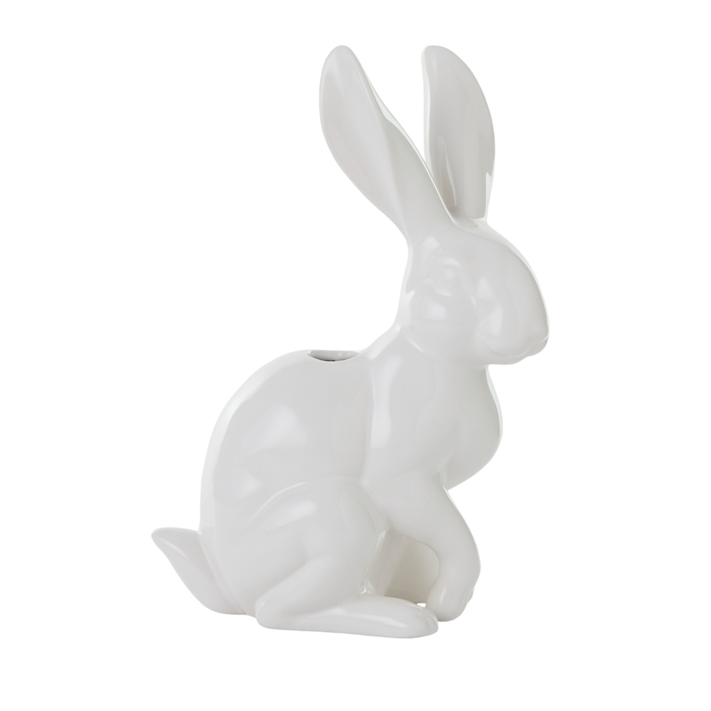 Ceramic Rabbit White Vase | Adairs