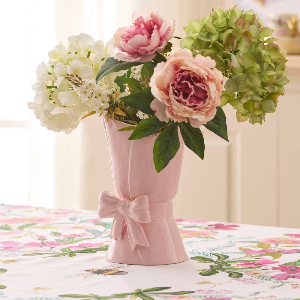 Pink Bow Tall Vase | Adairs