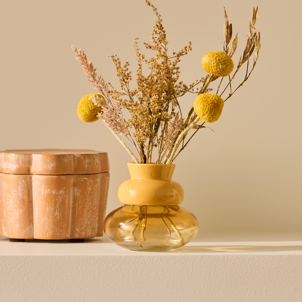 Genie Yellow Small Vase | Adairs