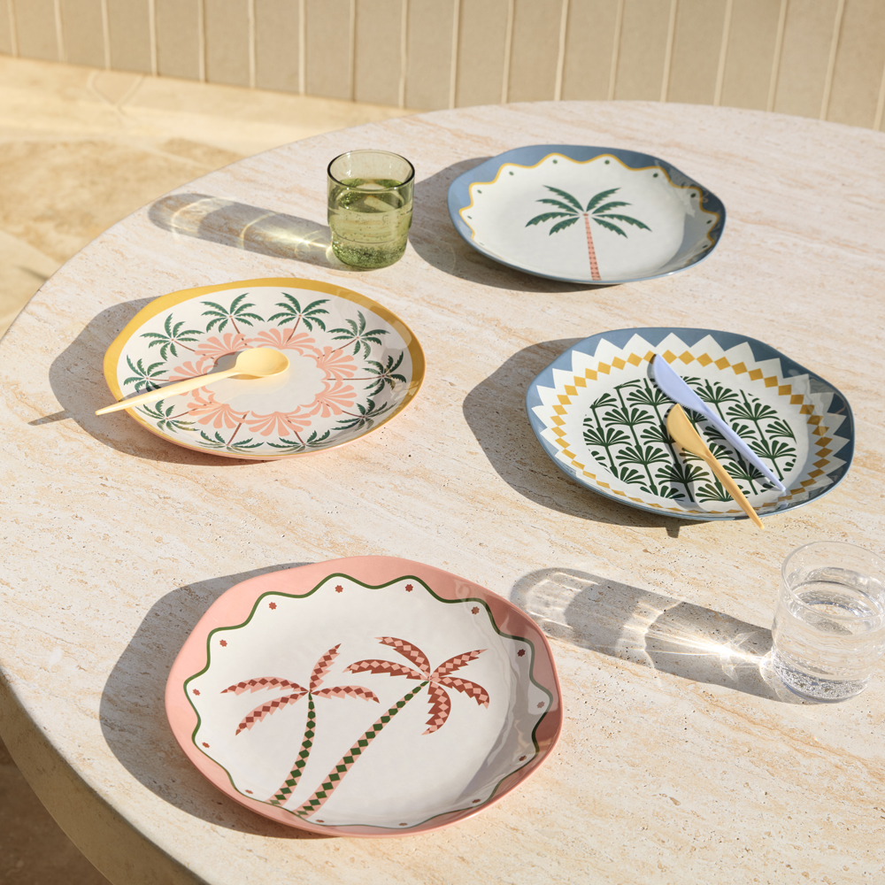 Natures Resort Palm Plate Pack of 4 | Adairs