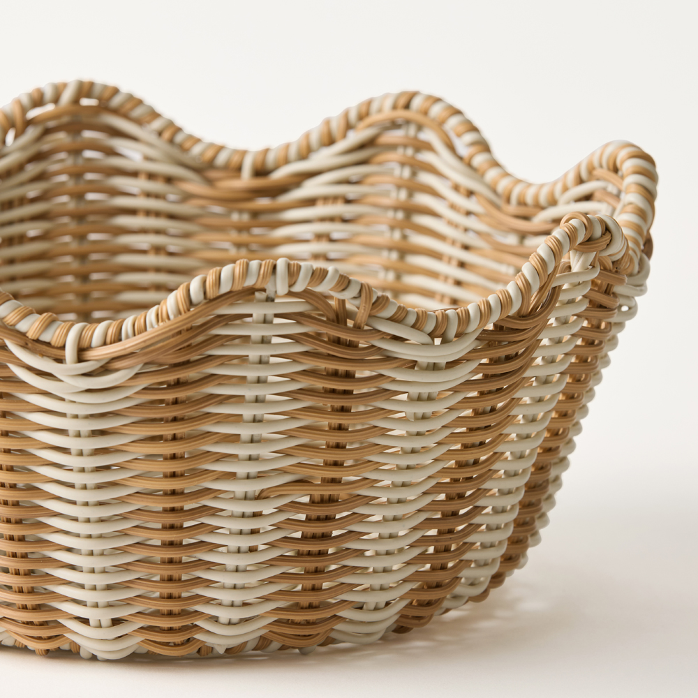 Marloe Taupe & White Basket | Adairs