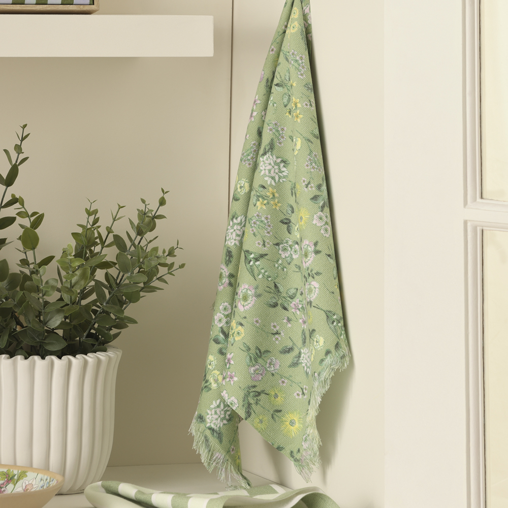 Garden House Green Tea Towel Pack of 2 | Adairs