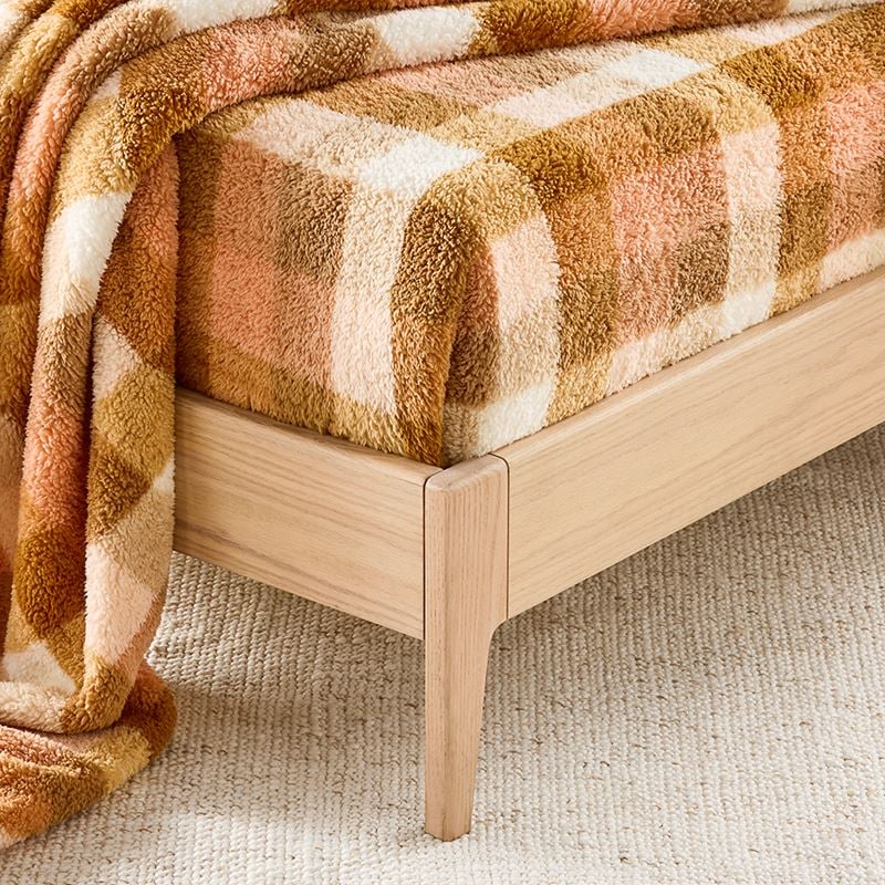 Cloud Earth Check Blanket | Adairs