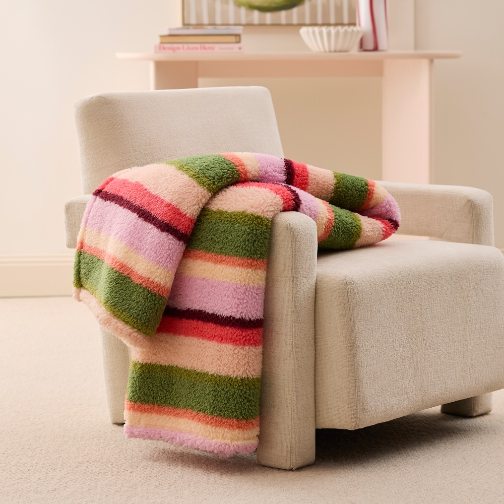 Cloud Cottage Chic Stripe Throw | Adairs
