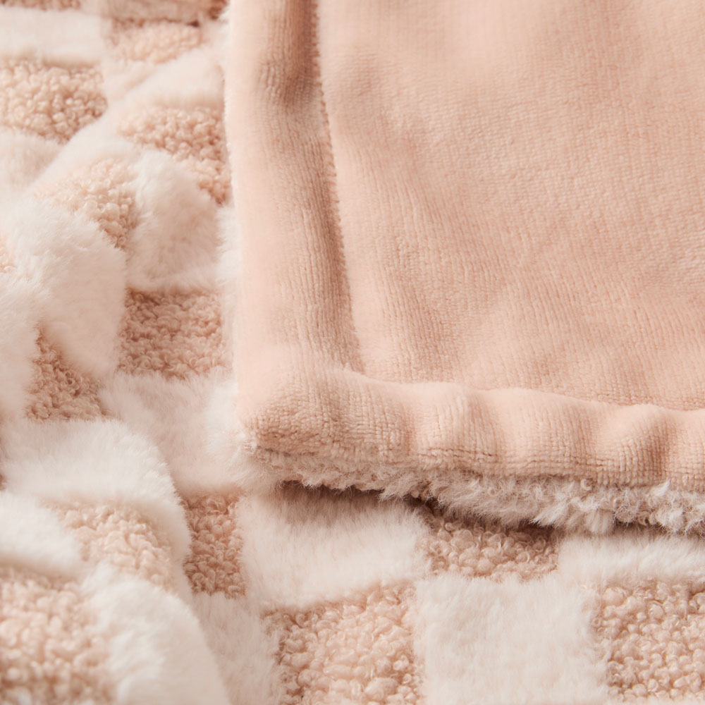 Estonia Check Blush Throw | Adairs