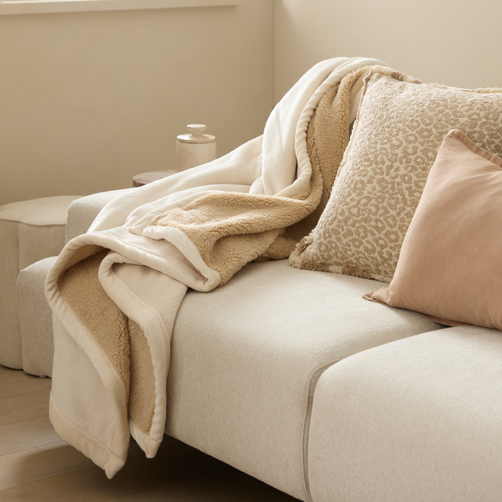 Pebble Sherpa Throw | Adairs