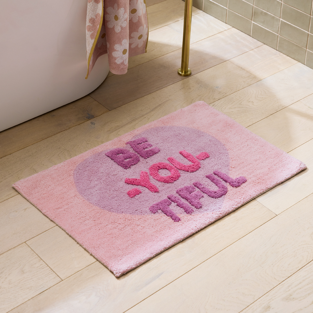 Adairs Kids - Be-you-tiful Lilac Bath Mat | Adairs