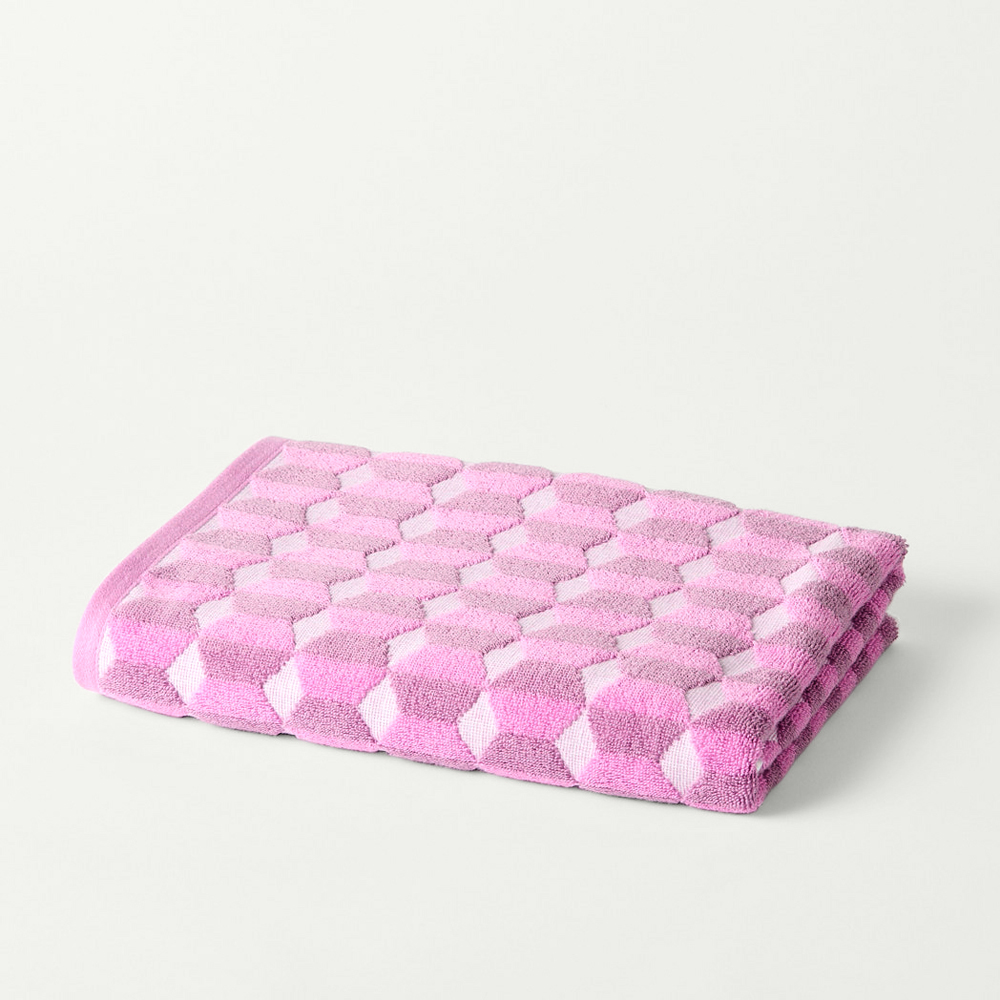 Adairs Kids - Geo Pink & Lilac Bath Towel | Adairs