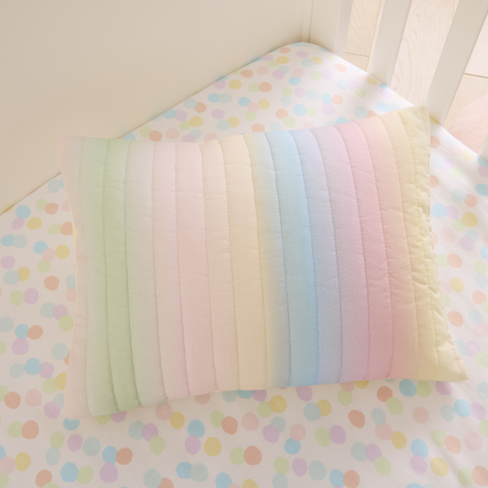 Adairs Kids - Ombre Quilted Rainbow Cot Quilt Cover Set | Adairs