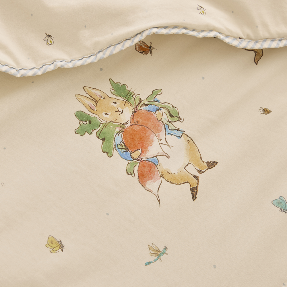 Adairs Kids - Peter Rabbit Natural Quilted Cot Quilt Cover Set | Adairs